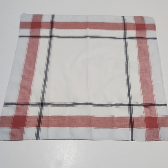 Accessories | Vintage Plaid Red And White Handkerchief | Poshmark